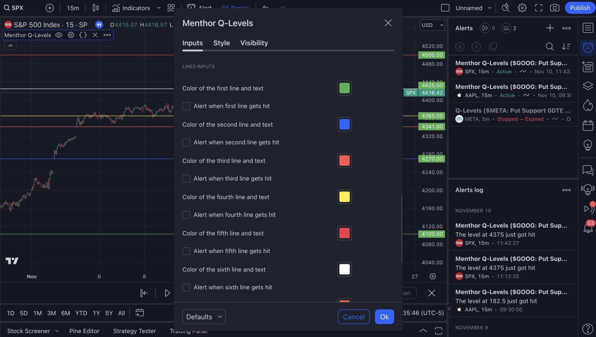 TradingView (Integration) - MenthorQ